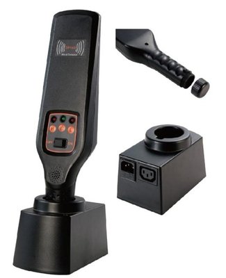 Palm hand held security metal detectors IP64 with wireless charger