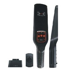 Palm hand held security metal detectors IP64 with wireless charger