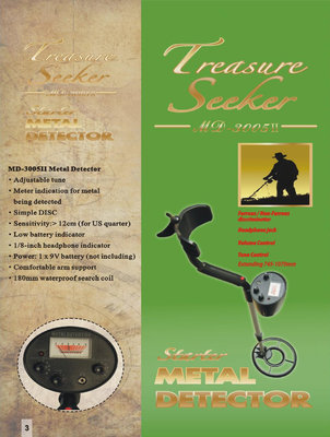 Non ferrous lightweight metal detector for hobby / ground metal detector