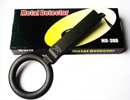 Portable mini type metal detector with round Scan head and Sound & Vibration Alarm