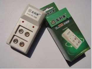 Desktop & AC charger 9V Charger and Rechargeable battery of 300 mAh for handheld metal detector