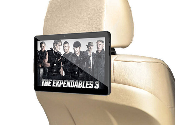 High Brightness Taxi Advertising Screens , 10.1" Car Headrest Video Screens