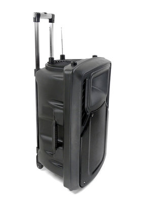 Rechargeable Plastic Portable Trolley Speakers , Portable Active PA Speaker