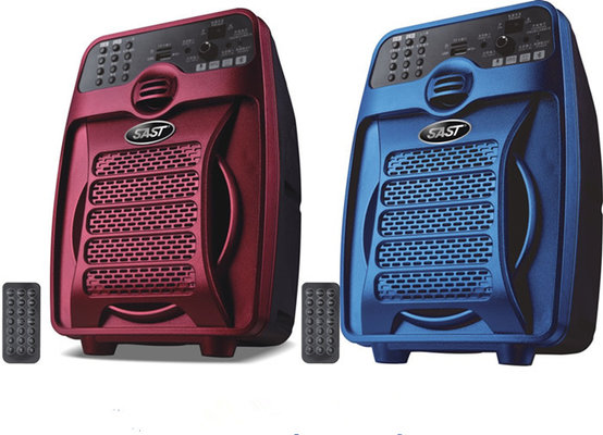 Reachargeable Battery Plastic Speaker Box , Bluetooth PA Speaker With Microphone
