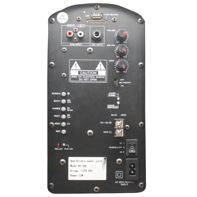 8 Inch Handheld Plastic Speaker Box / Wireless Microphone Speaker System