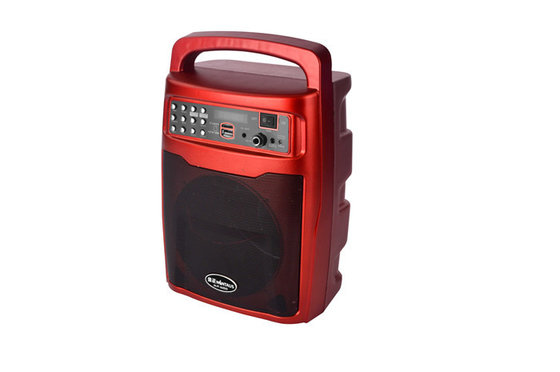 Portable Music Player Plastic Speaker Box With Wireless Microphone