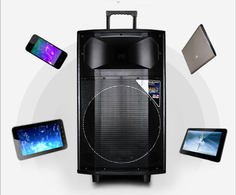 Portable Battery Powered Wireless Pa System Speakers , Bluetooth Trolley Speaker