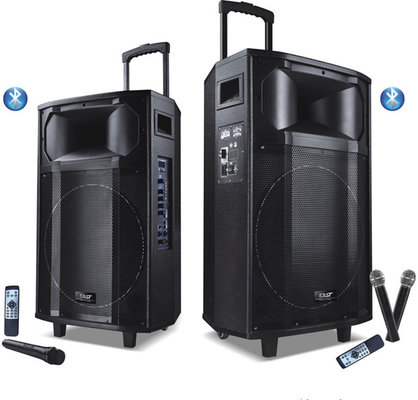 Portable Battery Powered Wireless Pa System Speakers , Bluetooth Trolley Speaker
