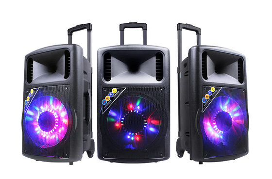 Wireless Disco Light Rechargeable Trolley Speaker For Party / Bluetooth Dj Speakers