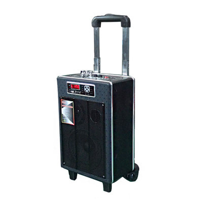 Professional Loud Portable Bluetooth Pa Speakers / Portable Speaker Box On Wheels