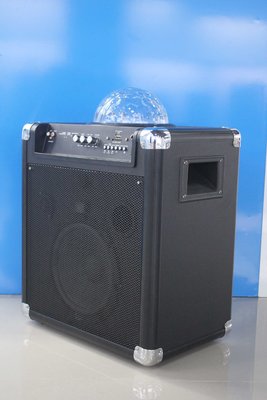 Top Laser Disco Light Rechargeable PA Speaker / Portable Speaker Box With Battery