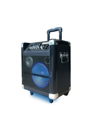 40 Watt Led Light Rechargeable Trolley Speaker Outdoor Portable PA System