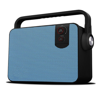 Wireless Microphone Plastic Speaker Box Black / Blue / Red With Led Display