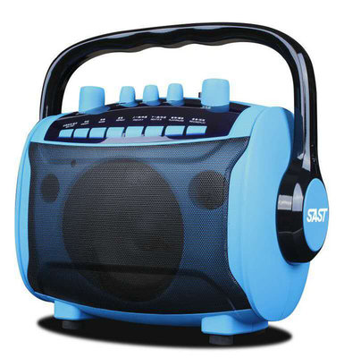 Portable Bluetooth Plastic Speaker Box / Powered Speaker Box With Fm Radio