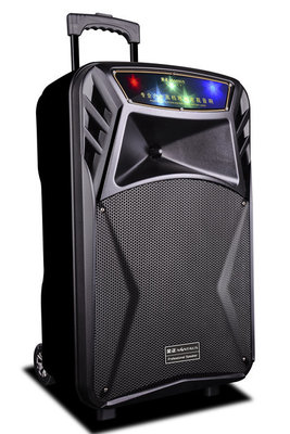 45 Watt Outdoor Rechargeable Battery Trolley Speaker System With Led Lights