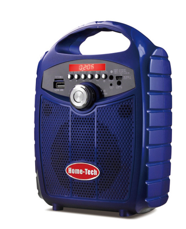 4.5 Inch Active Plastic Battery Powered Speaker Box With Led Display , Fm Radio