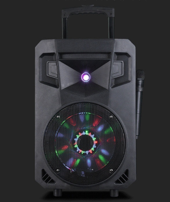 12 Inch Portable Disco Light Bluetooth Trolley Speaker Rechargeable Dj Speakers