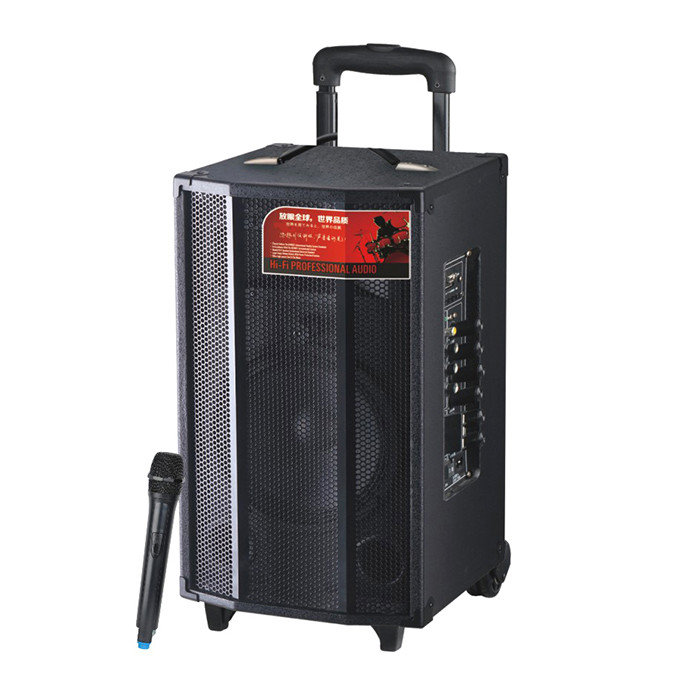 40 Watt Outdoor Wireless Portable Active Pa Speaker / Portable Speaker Box On Wheels