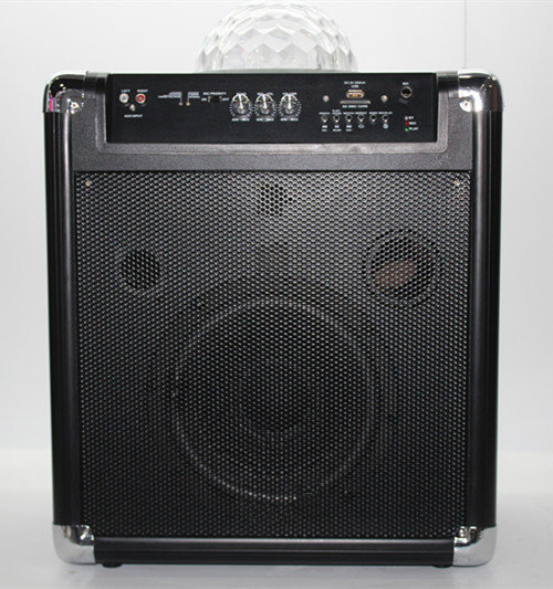 Top Laser Disco Light Rechargeable PA Speaker / Portable Speaker Box With Battery