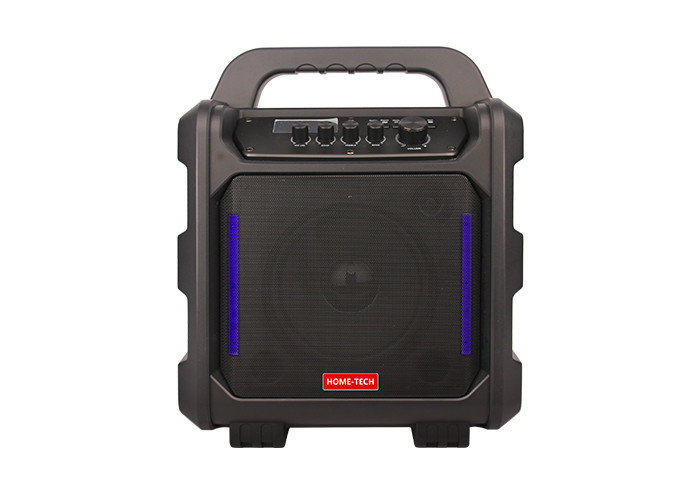 Outdoor Portable Bluetooth Speaker With LED Lights , Wireless Microphone , Rechargeable Battery