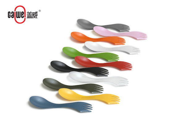 Lightweight Spoon Fork Knife In One Multi Color For Festivals / Campers
