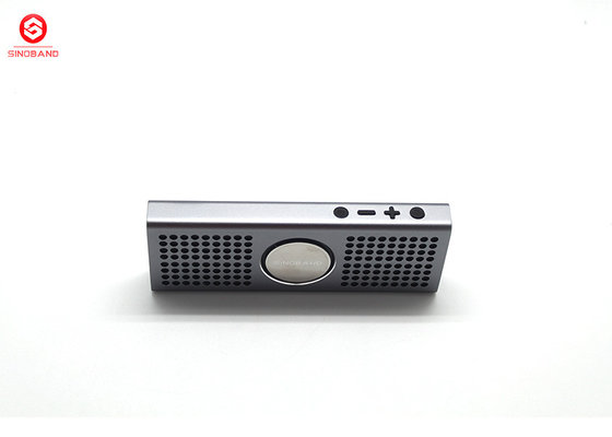 Aluminum 900mAh Silver Portable Bluetooth Speaker With TF Card
