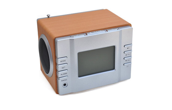 Remote Control Wooden Speakers With FM Radio For Cellphone , Computer