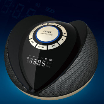 Double Alarm Clock TF Card Stereo Bluetooth Speaker Phone 3.0+EDR , Class II