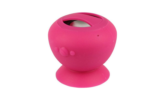 Suction Cup Red Rechargeable Bluetooth Speaker With USB