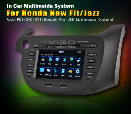 7 Inch 16:9 Mini USB Honda Sat Nav DVD Fit Jazz In Car Multimedia Player VHF7183