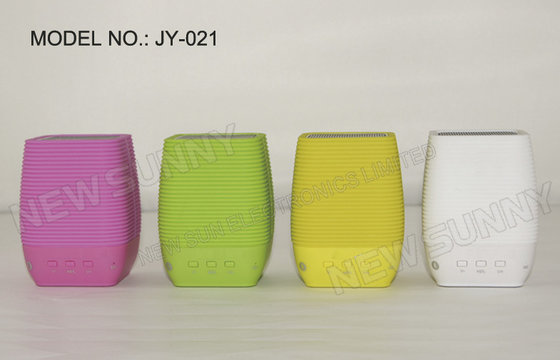 round smart Wireless battery operated bluetooth speakers with Microphone