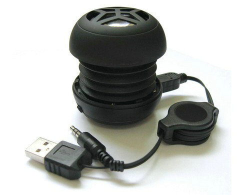 Black / White Wireless Cell Phone Speakers , Portable Audio Player