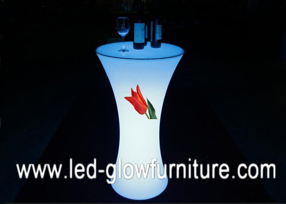 Polyethylene illuminated outdoor furniture , glowing portable led poseur table
