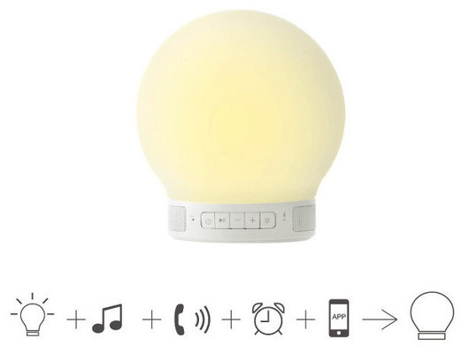 Rechargeable Portable Outdoor Bluetooth Speakers with Alarm Clock / Led Light