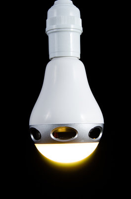 White Light 4W Bluetooth Speaker With Led Lamp , Bluetooth Wireless Speaker