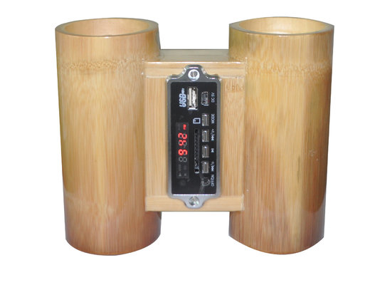 Super Bass A2DP Wooden Portable Bamboo Speaker with TF Card Slot / FM Radio