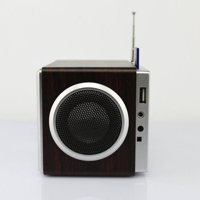 Iphone Portable Wooden Speakers With FM , SD / MMC , U Disc Reader