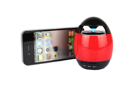 V3.0 EDR Wireless Portable Bluetooth Speakers Round Shape In Orange