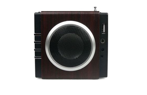 Iphone Portable Wooden Speakers With FM , SD / MMC , U Disc Reader