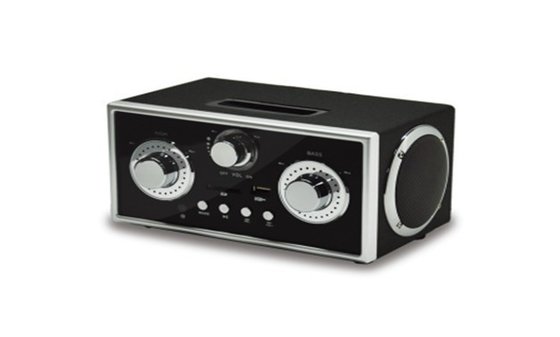 wooden iphone dock speaker with FM radio USB SD