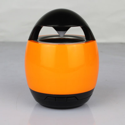 V3.0 EDR Rechargeable Bluetooth Speakers Round Shape In Orange