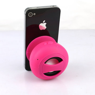 Suction Cup Red Rechargeable Bluetooth Speaker With USB