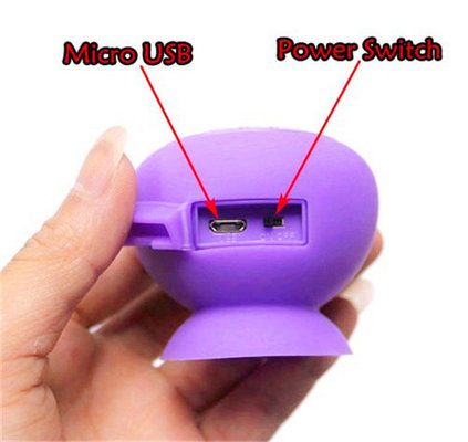Wireless rechargeable bluetooth speakers with Micro USB , Mashroom shape