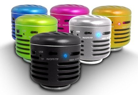 Silver Mini Wireless Cell Phone Speakers For Blackberry / SONY