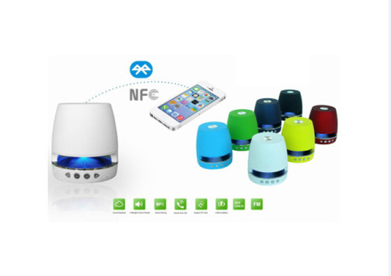 Blue LED 3W HI FI Bluetooth Speakers Wireless , Hands Free Car Speaker
