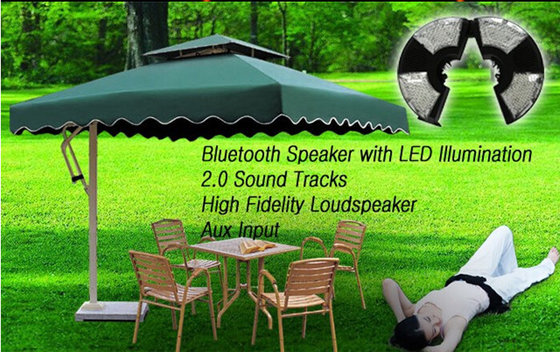 outdoor solar garden light umbrella light wireless speaker music speaker