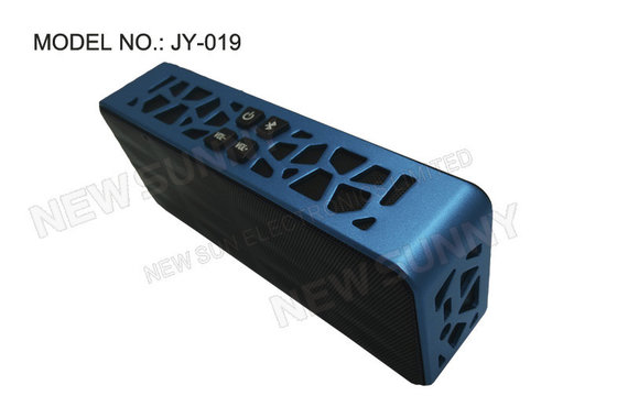 black / blue Portable Bluetooth Cube Speakers with Audio / microphone / led