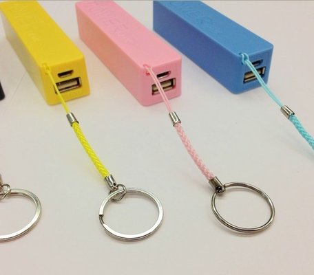 Li - polymer ABS Mobile Power Bank 2600mAh tube cylinder mobile charger