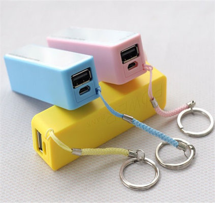 Li - polymer ABS Mobile Power Bank 2600mAh tube cylinder mobile charger