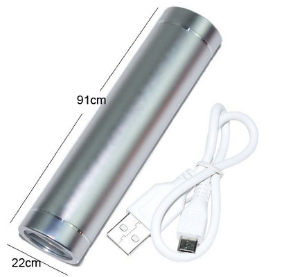 Black , silver smart phone power bank women flashlight super slim